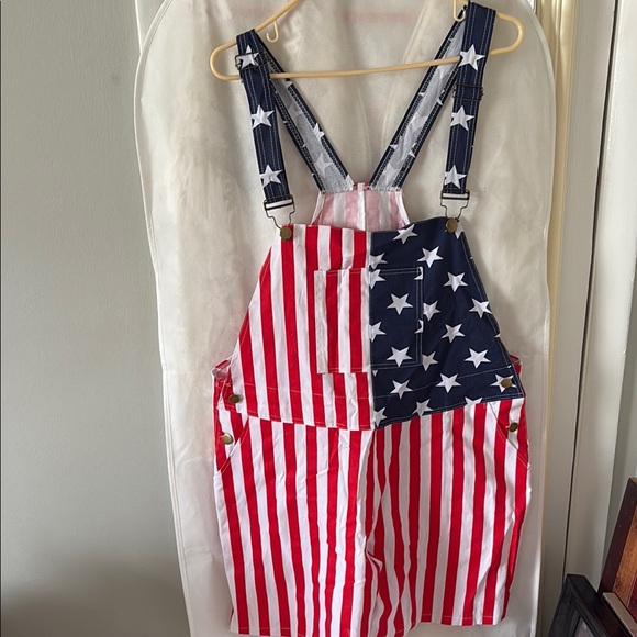 Shorts | American Flag Overalls | Poshmark